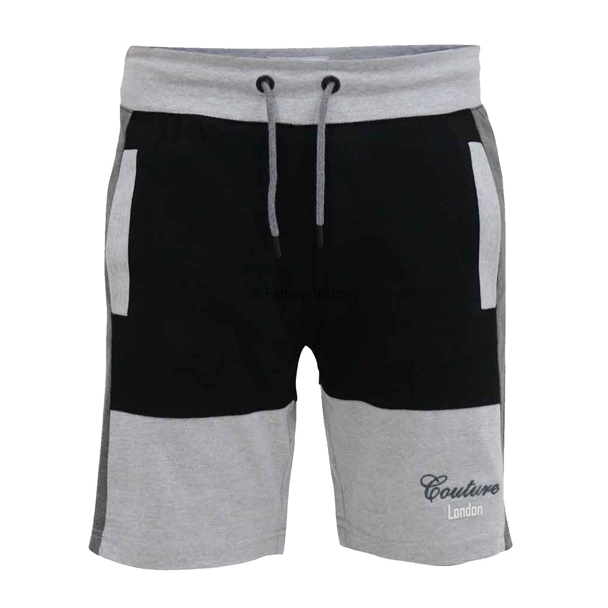 Big Men's D555 Shorts - Kirton - Black / Charcoal | 2XL to 6XL - Fatboys 95