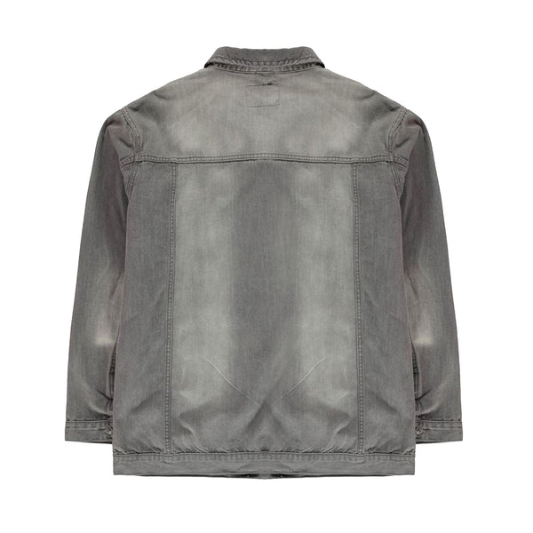 Big Men's Loyalty & Faith Denim Jacket -L601494- Grey Wash | 2XL - 5XL ...