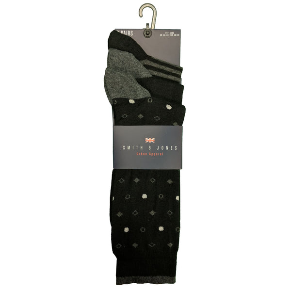 Big Men's Smith & Jones Socks - Smitty - Black | UK11 - 14 - Fatboys 95